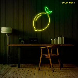 Lemon Neon Sign - Fruit Lemon Led Sign, Neon Sign Bedroom, Neon Light ...