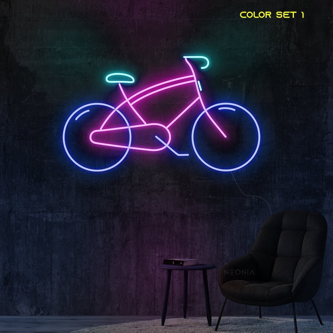 Bike Neon Sign - Bike LED Neon Sign , Wall Decor, Wall Sign, Neon Signs ...