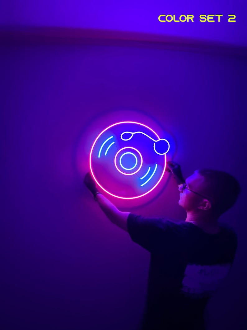 Vinyl Neon Sign Vinyl Record Decor Neon Sign Bedroom Neon - Etsy