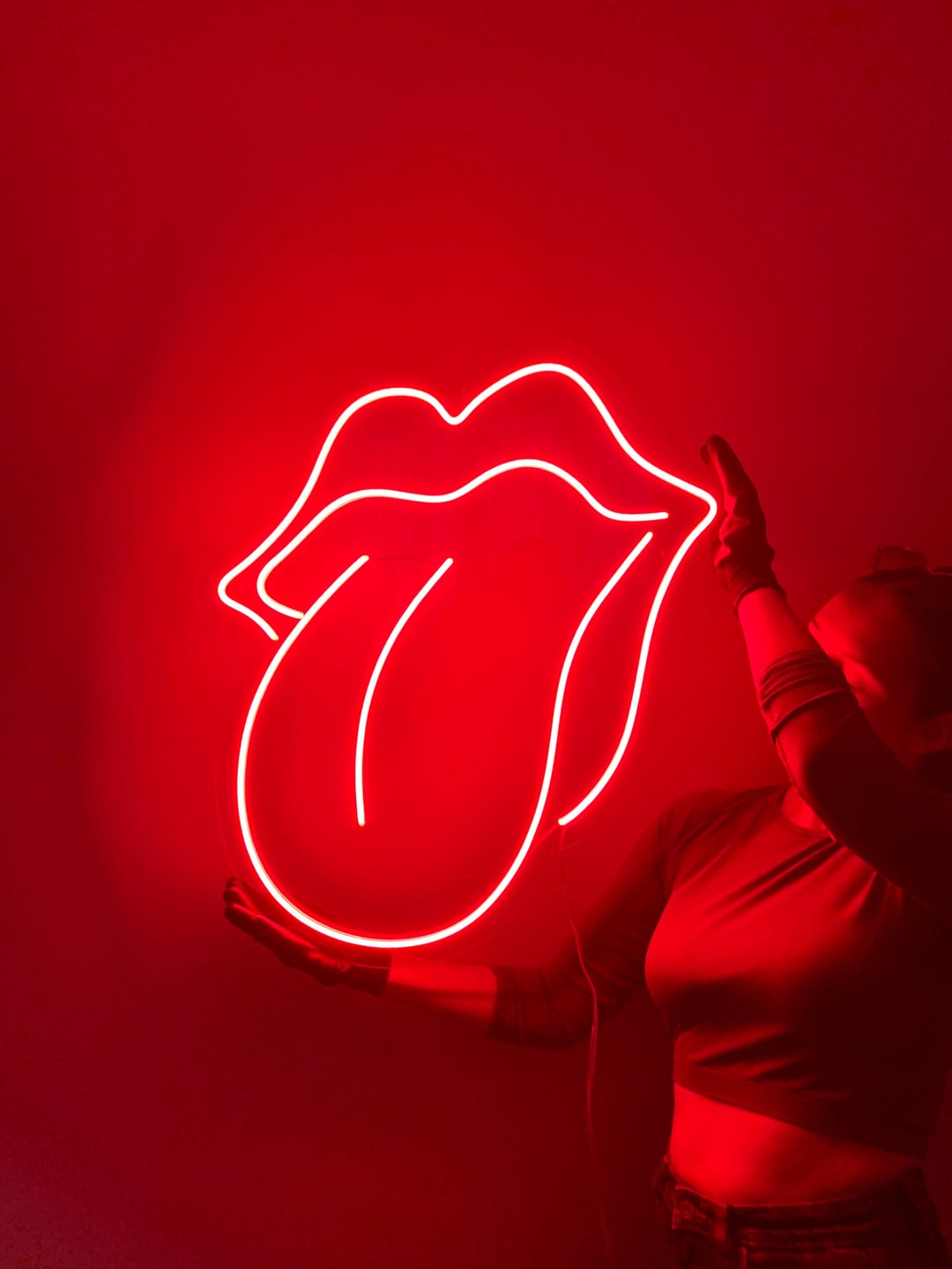 Lips & Tongue Neon Sign Custom Neon Sign Wall Decor Wall - Etsy