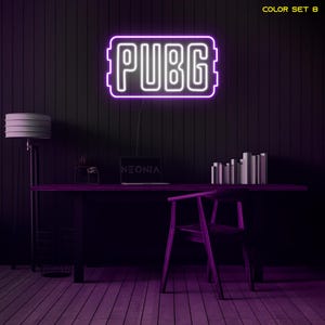 Pubg LED Neon Sign - Gamer Room Decor, Gaming Neon Light, Video Game ...