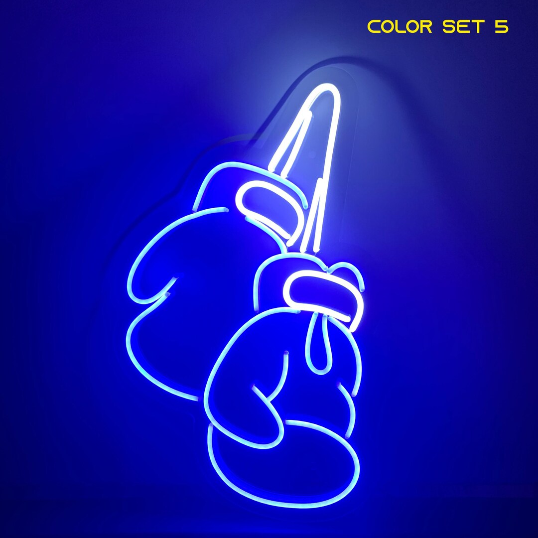 Boxing Gloves Neon Sign - Boxing Decor, Neon Sign Bedroom, Neon Signs ...