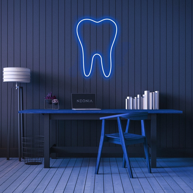 Tooth Neon Sign Tooth Wall Decor Dentist Office Decor Neon | Etsy