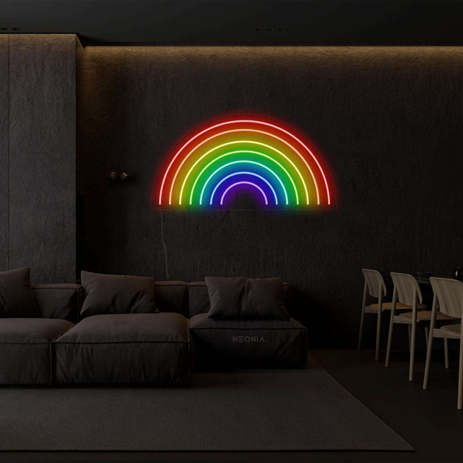 Rainbow Neon Sign Rainbow Wall Decor Neon Sign Bedroom - Etsy