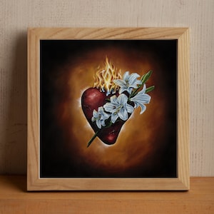 Heart of Joseph Art Print, Holy Family Hearts Series, Catholic Wall Art ...
