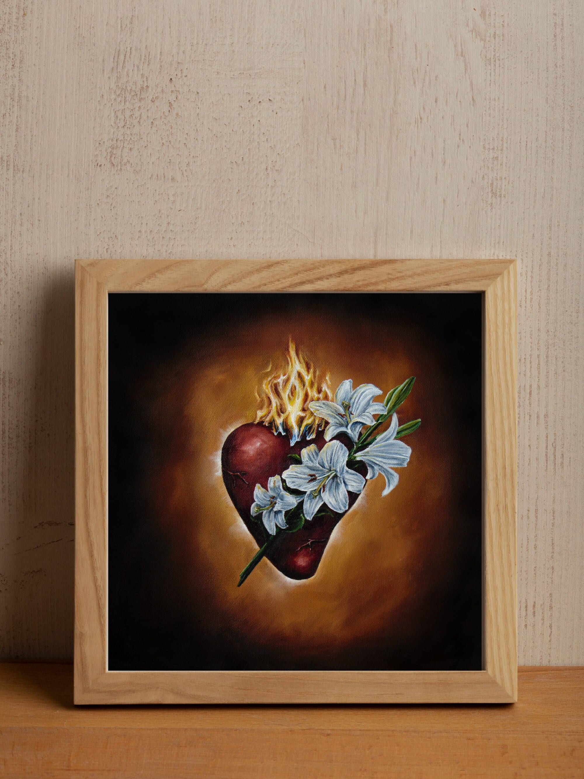 Heart of Joseph Art Print, Holy Family Hearts Series, Catholic Wall Art ...