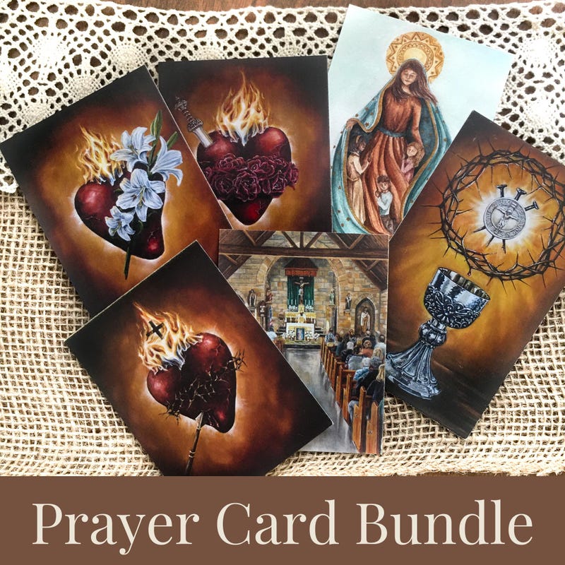 Catholic Prayer Cards - Etsy