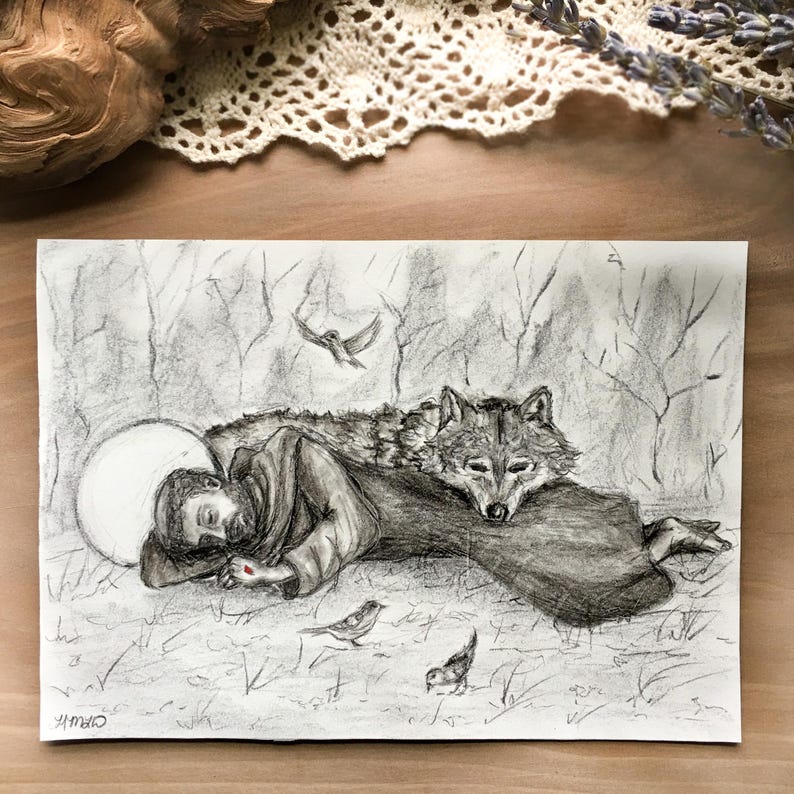 Saint Francis of Assisi With Wolf of Gubbio 5x7 Art Print | Catholic ...