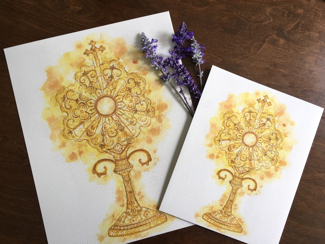 Catholic Monstrance Wall Art Print for Catholic Home Decor - Etsy
