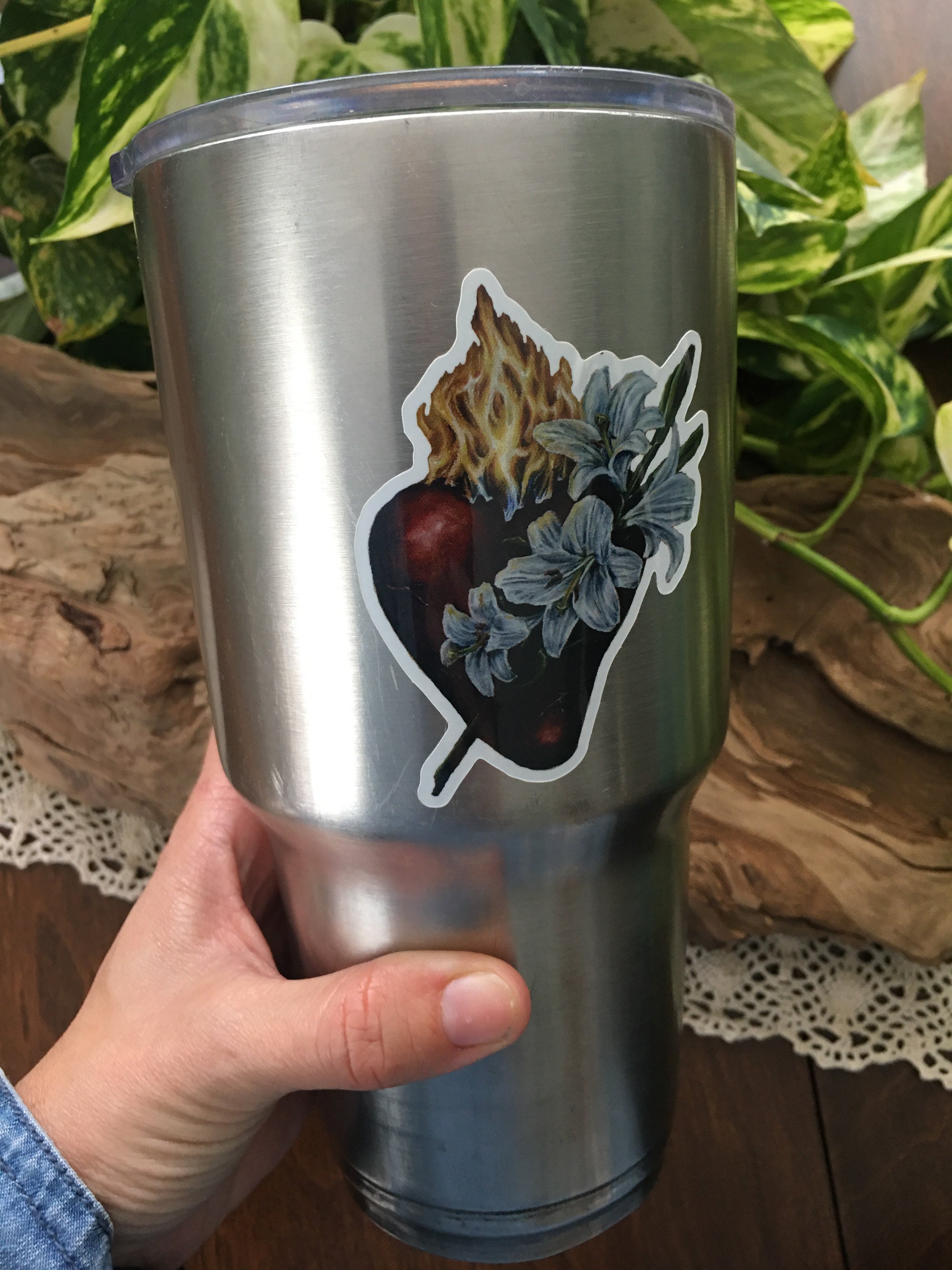 Three Holy Family Hearts Stickers, Catholic Waterproof Vinyl Stickers ...