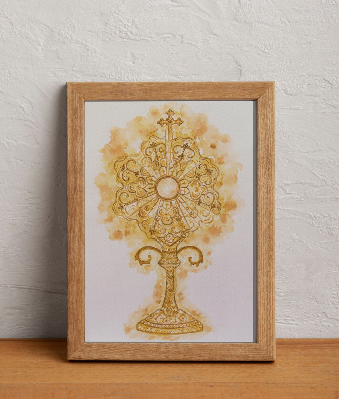 Catholic Monstrance Wall Art Print for Catholic Home Decor | Art for ...