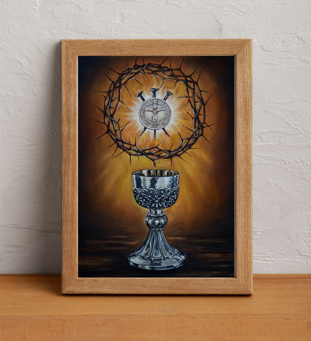 Eucharist Art Print for Catholic Home Decor | Blessed Sacrament Art ...