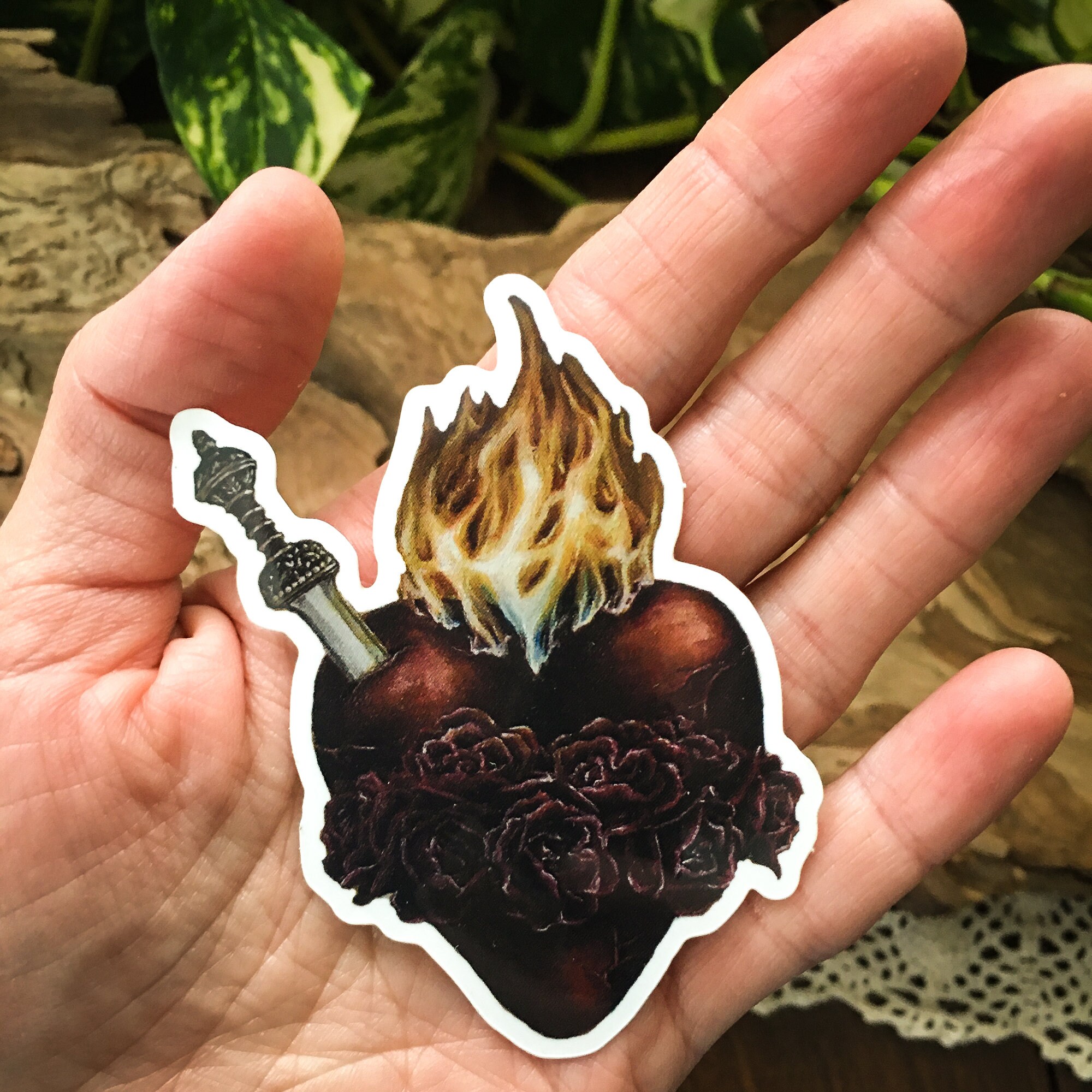 Three Holy Family Hearts Stickers, Catholic Waterproof Vinyl Stickers ...