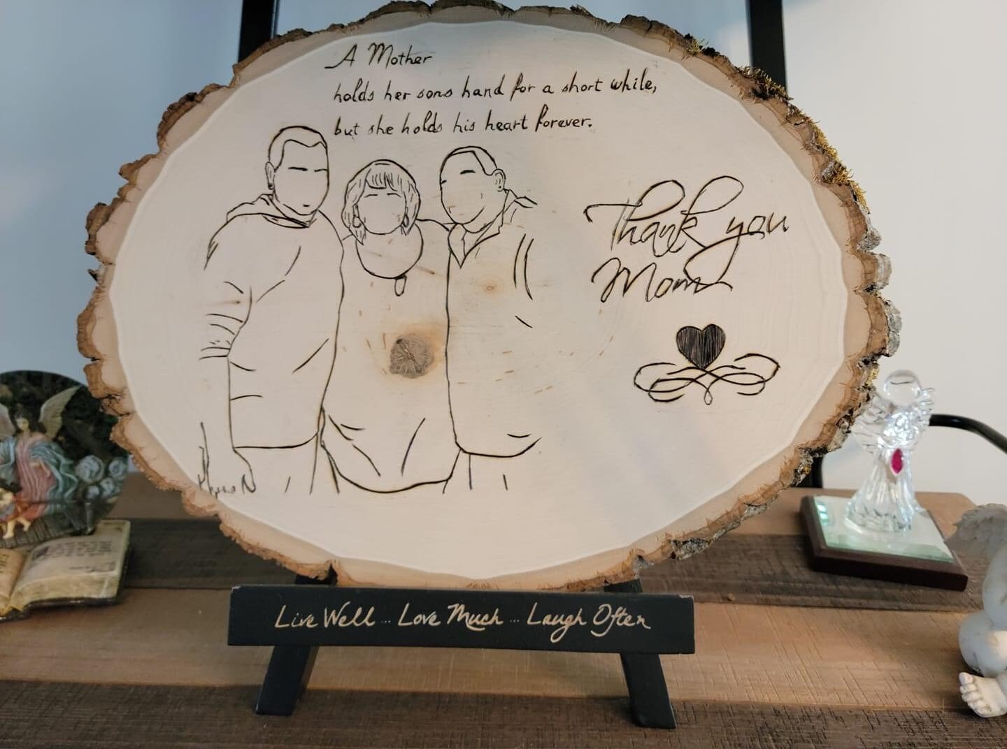 Family Photo/ CUSTOM Wood Burning Family Portrait Line Drawing - Etsy