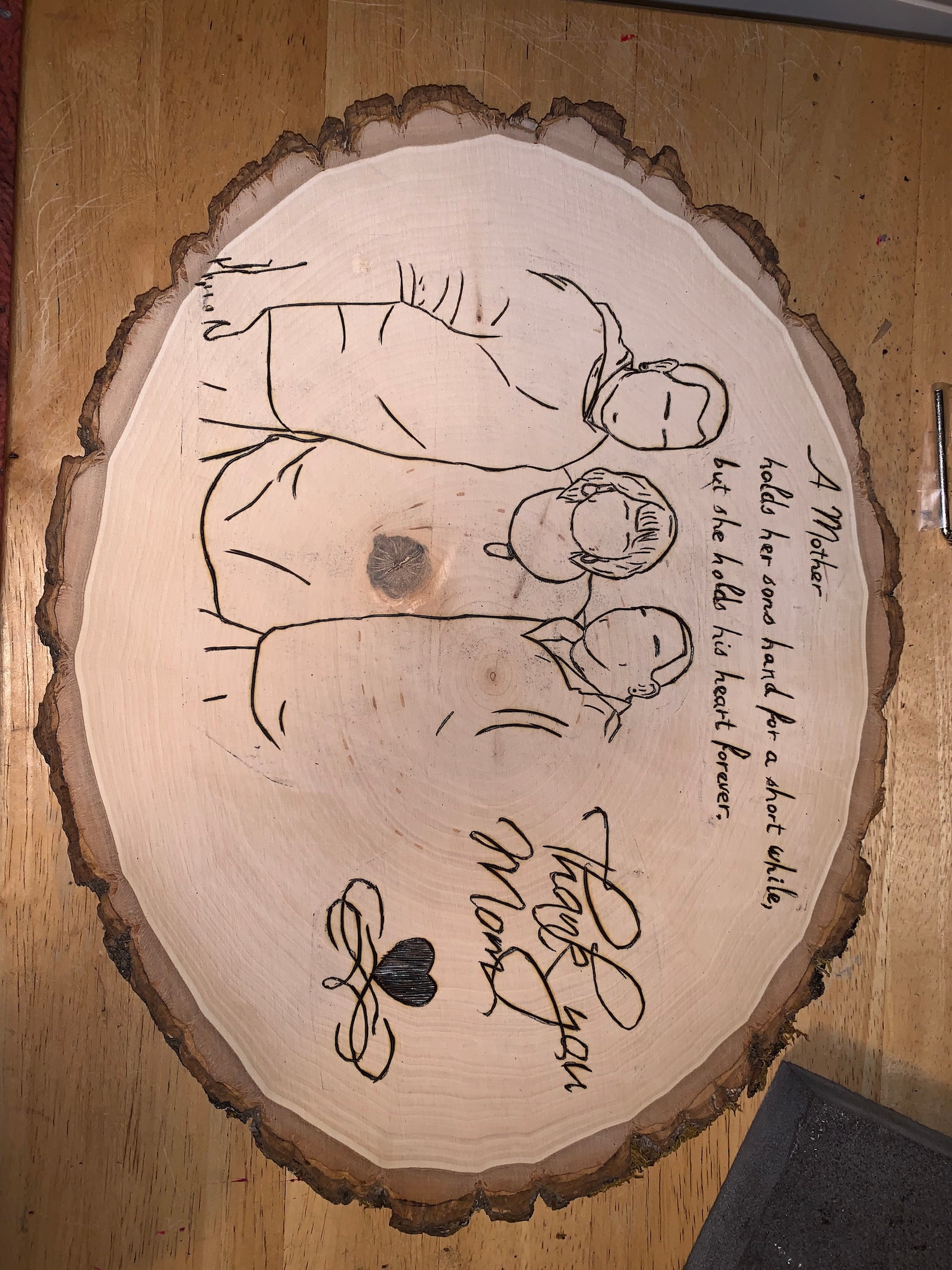 Family photo/ CUSTOM wood burning family portrait line drawing | Etsy