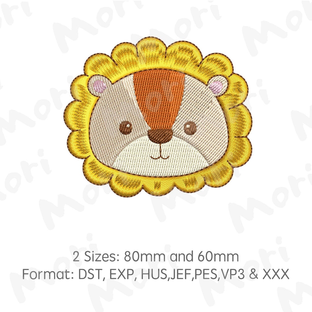 Lion Embroidery Design-instant Download (2 Sizes Available) - Etsy