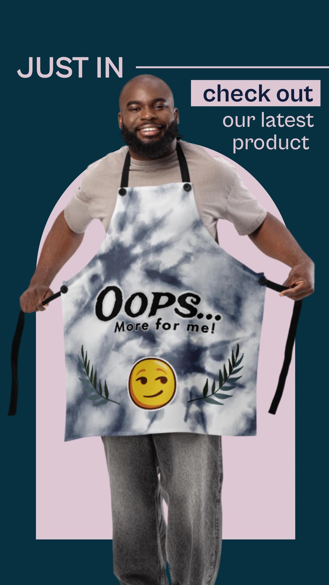 Oops More For Me Apron Fun Silly Kitchen Apparel Etsy 3021