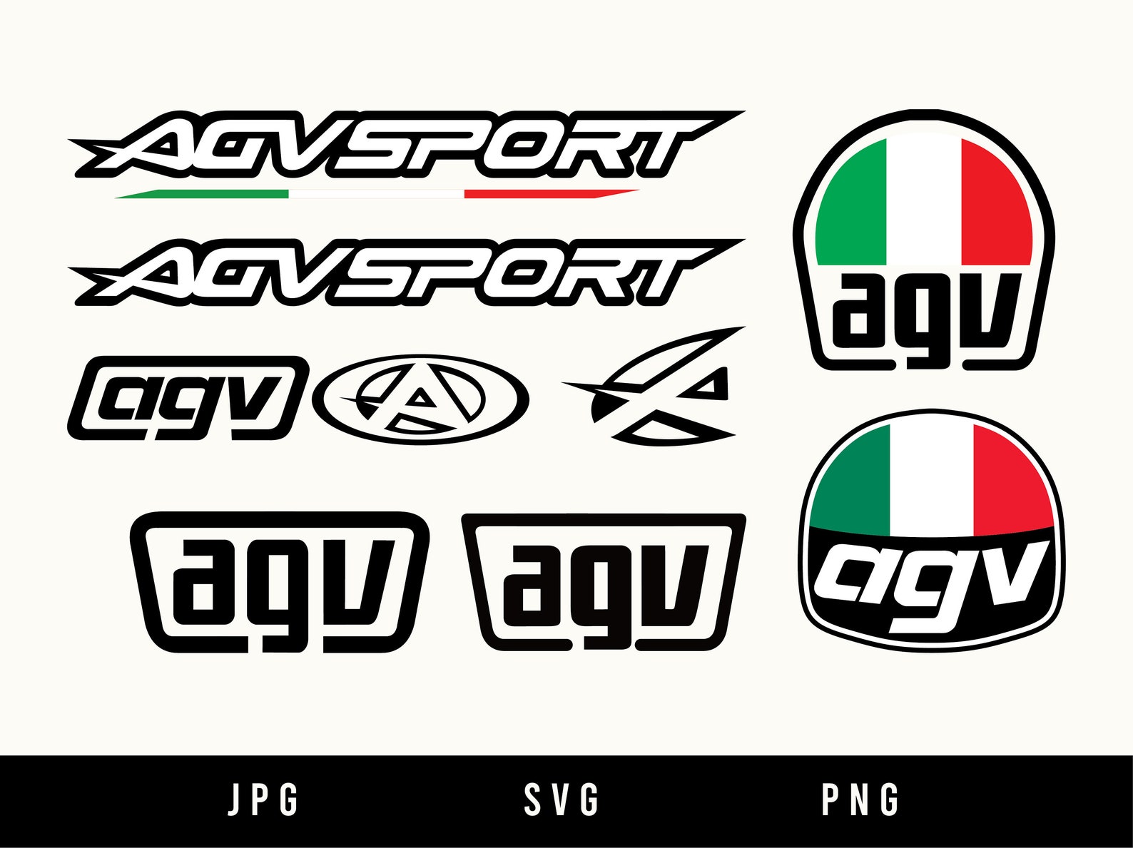 Agv helmet Logo Instant Download SVG PNG JPG Digital | Etsy