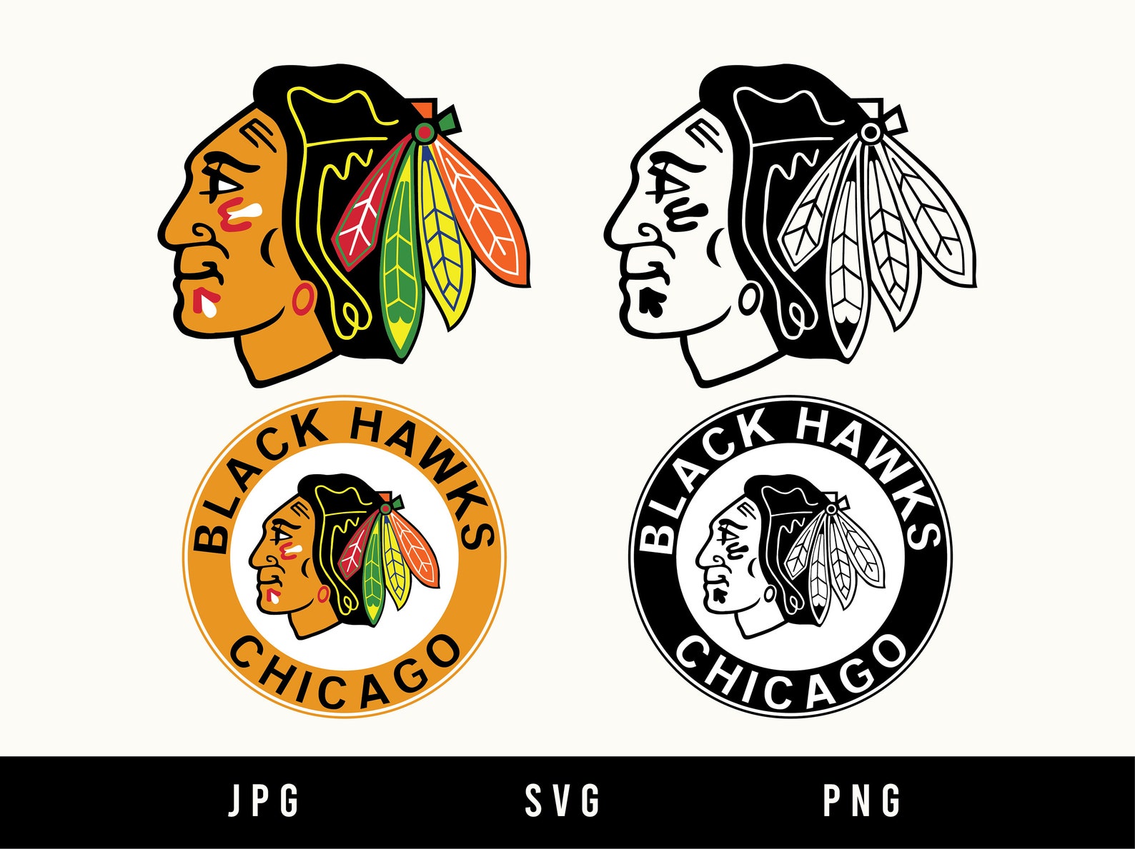 Chicago Blackhawks Logo Instant Download SVG PNG JPG | Etsy