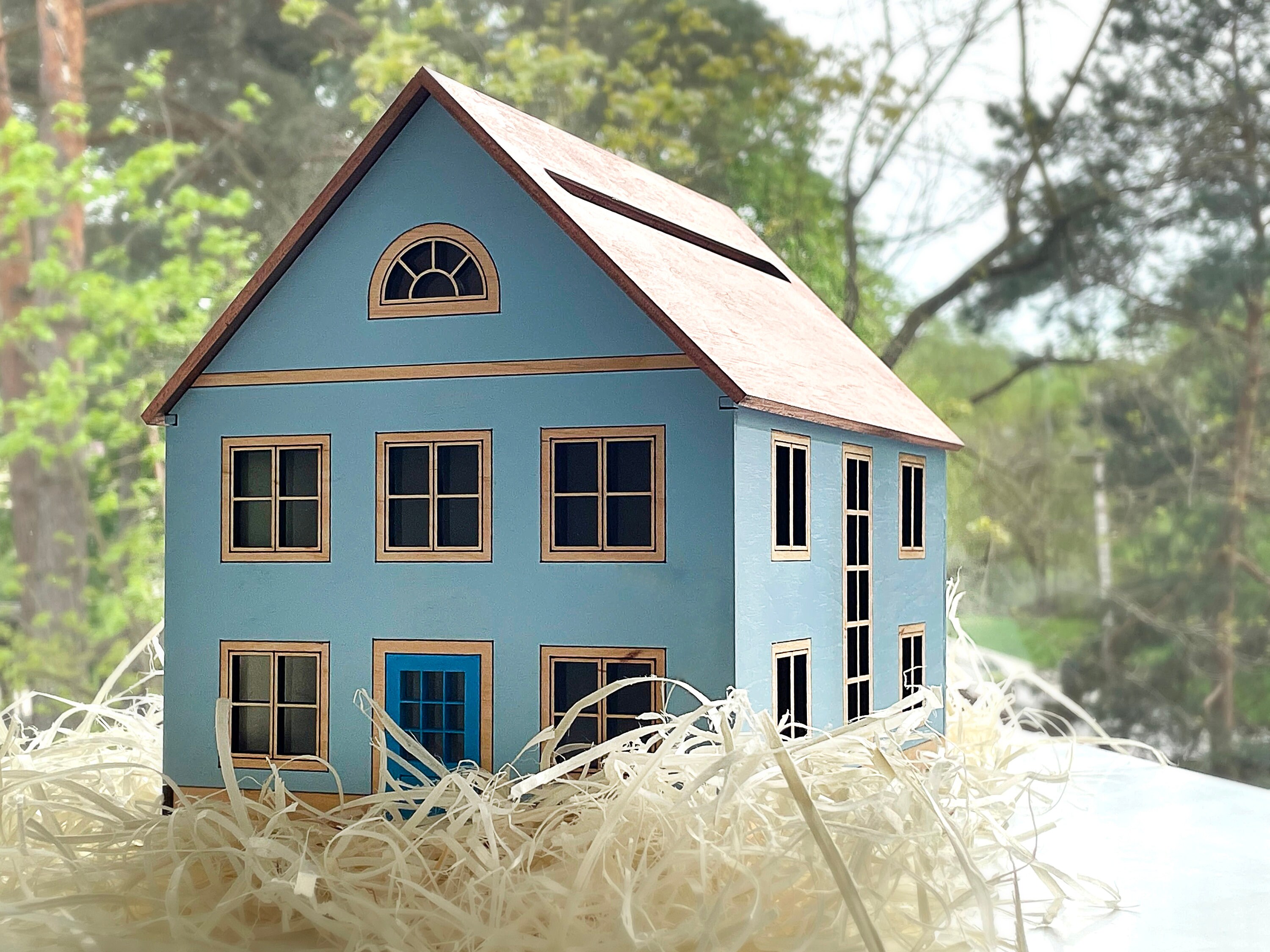 Metallic Copper Wedding Card Box, Wooden House Money Box - Etsy