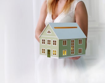 House Card Box, Wedding Card Box, House Wedding Card Box, Wedding House ...