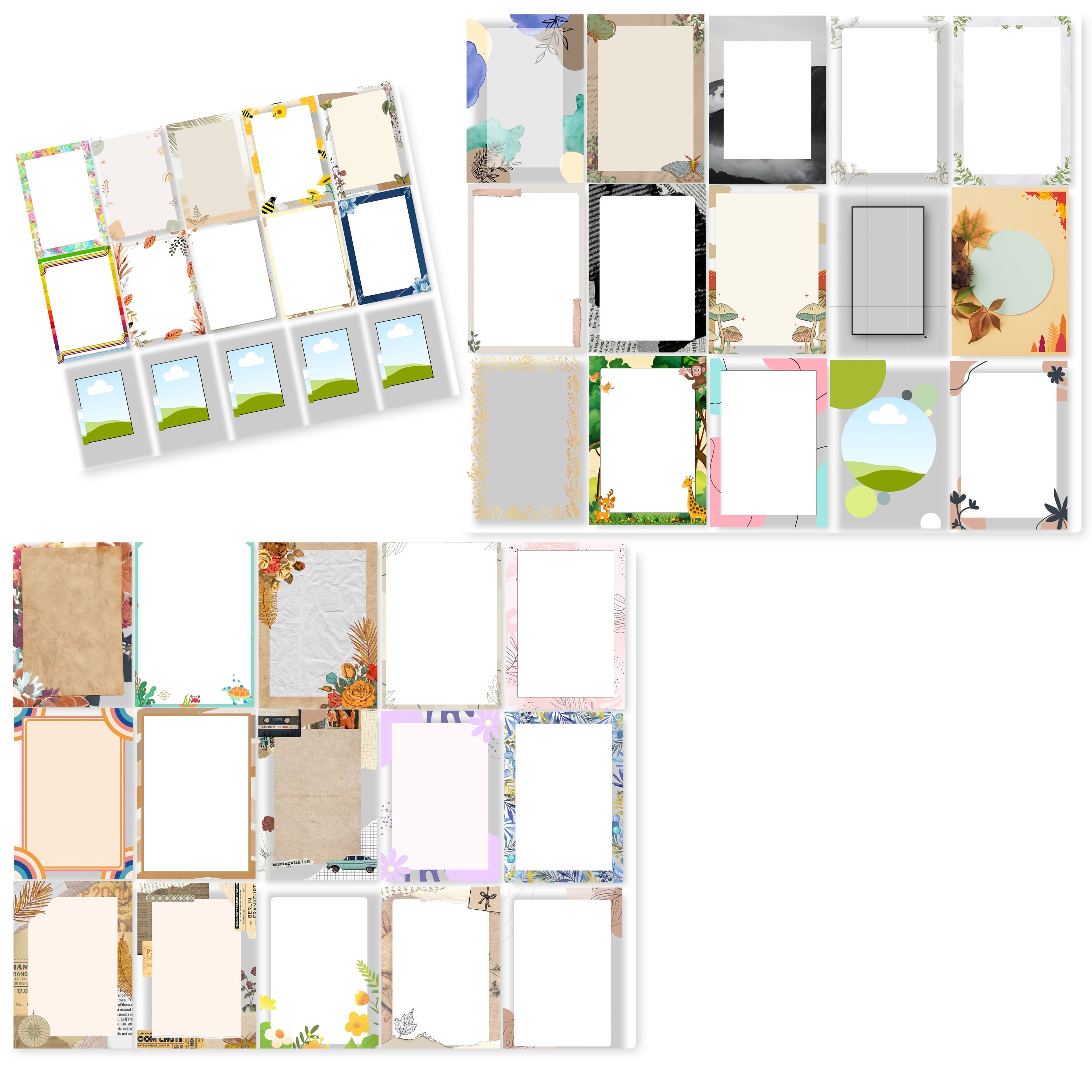 130 Wall Art Frames Set, Frame Borders Art, Transparent Background ...