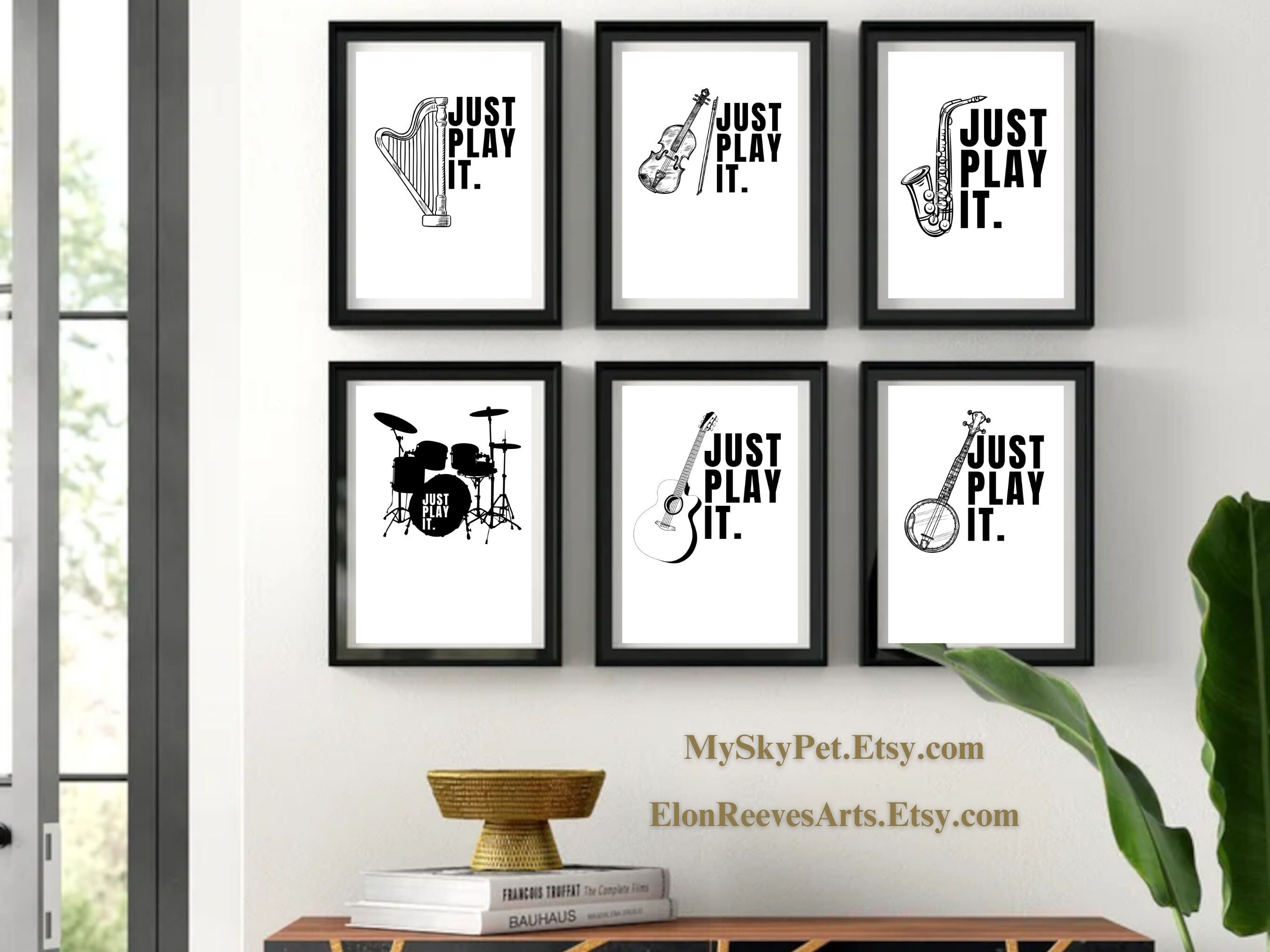 Musical Instruments, Music Prints, SVG Instant Download, PNG Printable ...