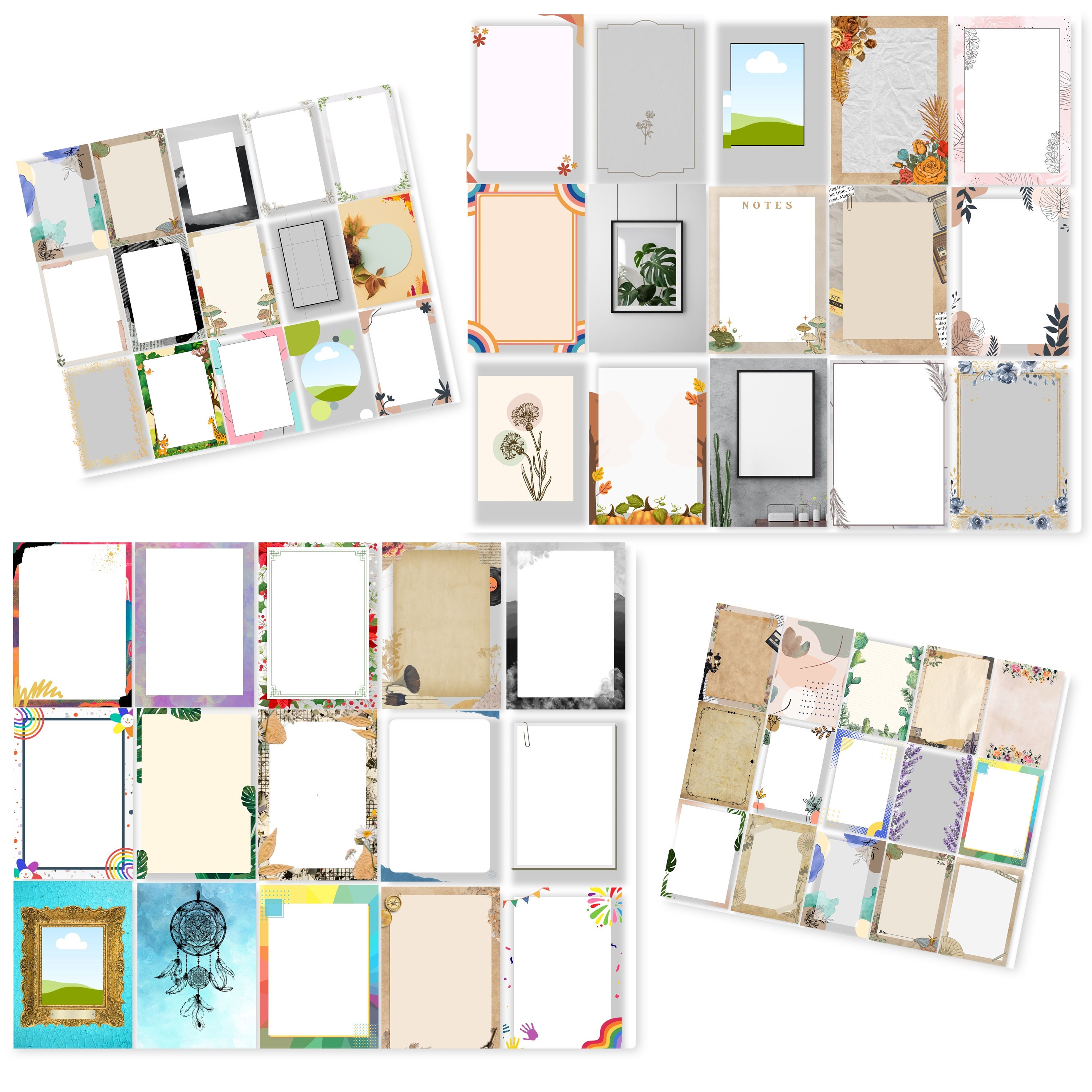 130 Wall Art Frames Set, Frame Borders Art, Transparent Background ...
