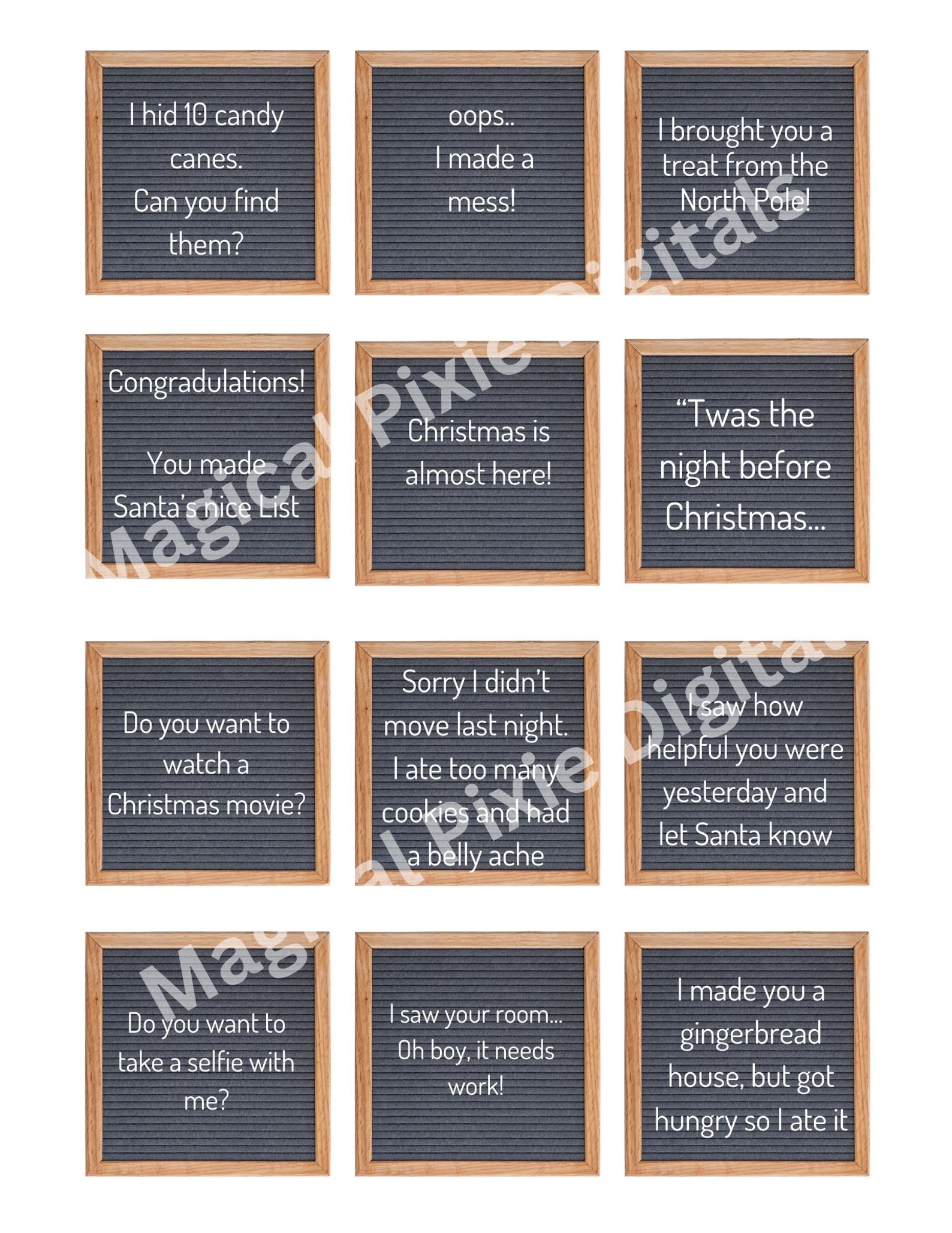 36 Printable Elf Mini Prop Signs Digital File Instant Print Elf ...