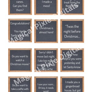 36 Printable Elf Mini Prop Signs Digital File Instant Print Elf ...