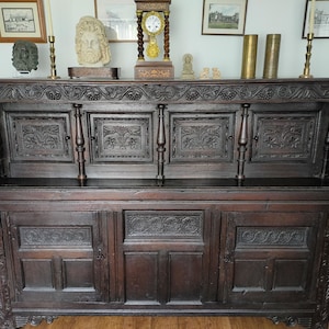GENUINE ANTIQUE 17th CENTURY and Earlier Jacobean / Elizabethan Oak ...