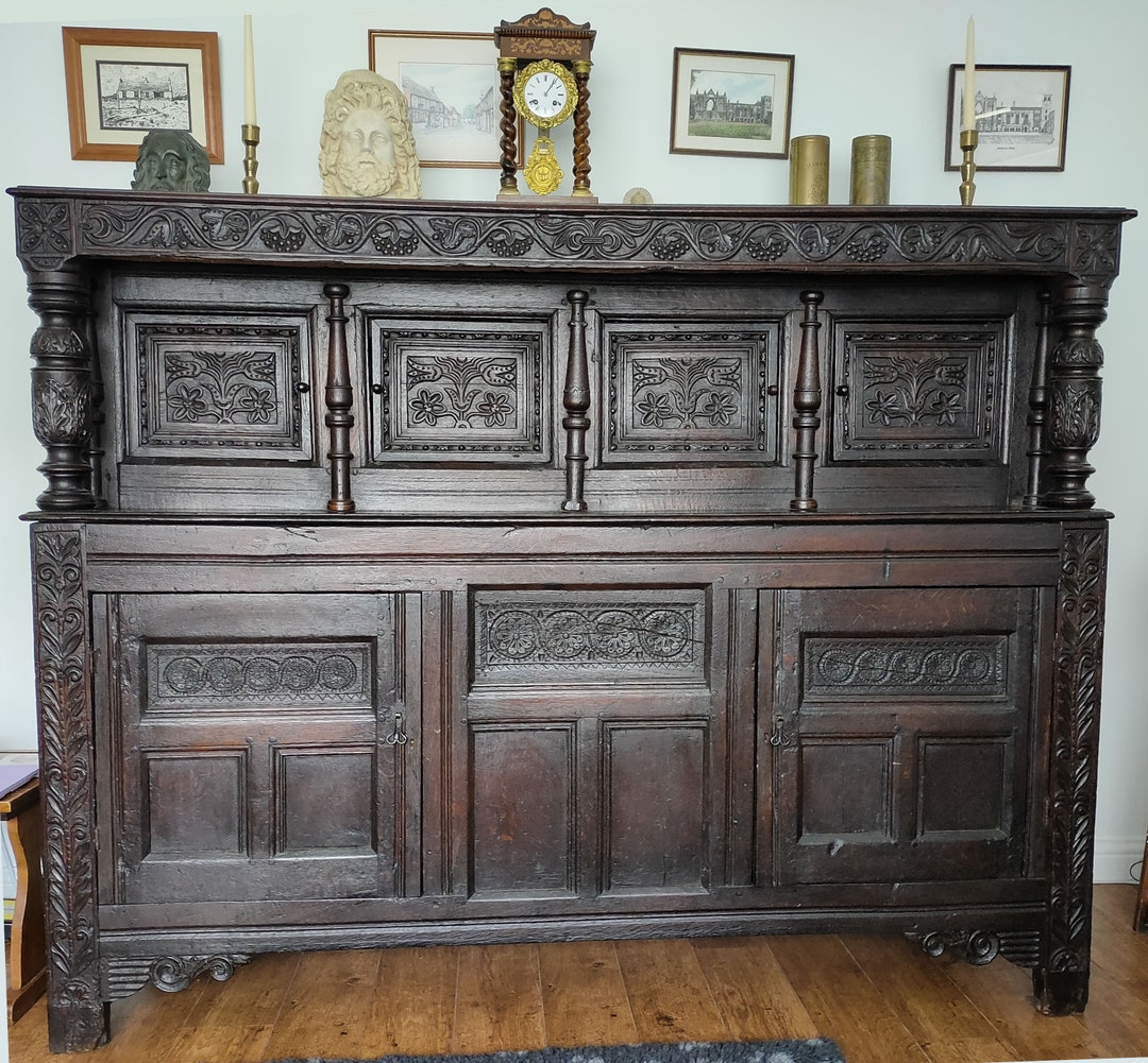 GENUINE ANTIQUE 17th CENTURY and Earlier Jacobean / Elizabethan Oak ...