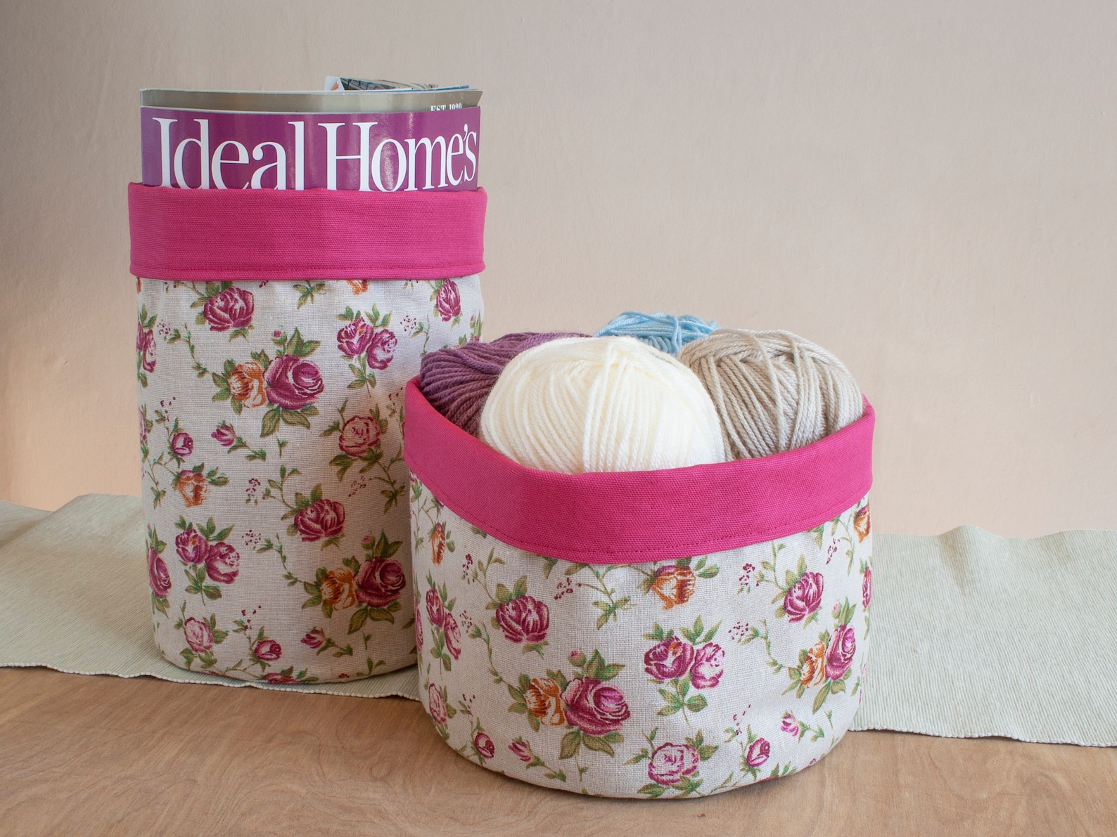 100% Cotton Fabric Storage Containers - Etsy