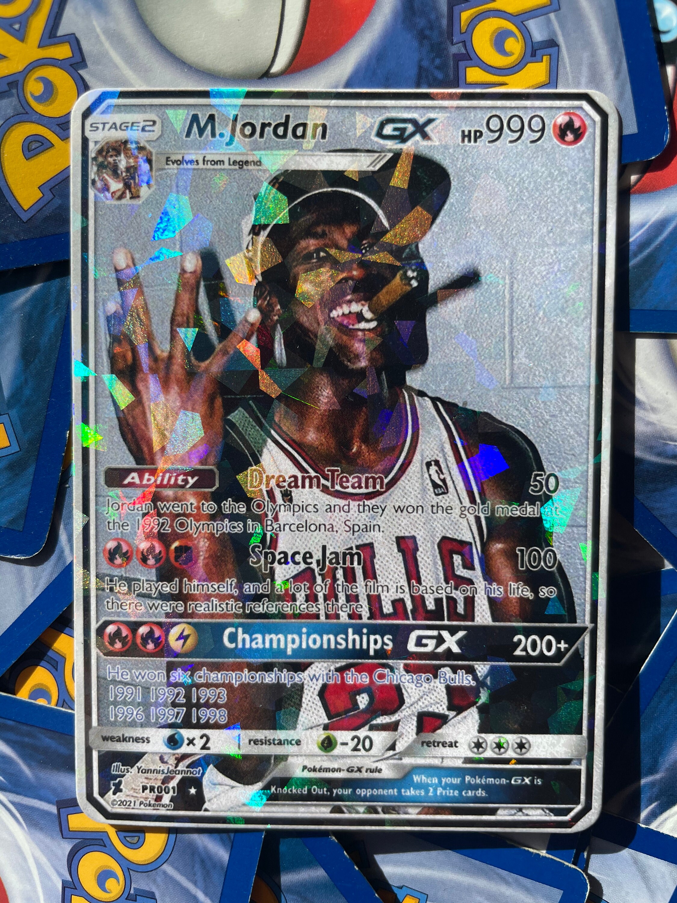Michael Jordan 23 Special Holographic Pokemon GX Collective | Etsy