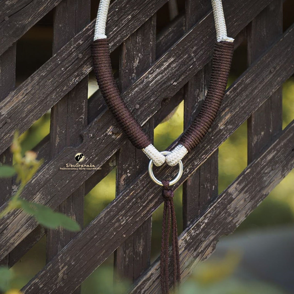 Horse NECK ROPE, Cordeo Sibugranada W&brown Heavy Duty Custom With Ring ...