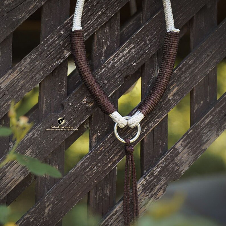 Horse NECK ROPE, Cordeo Sibugranada W&brown Heavy Duty Custom With Ring ...