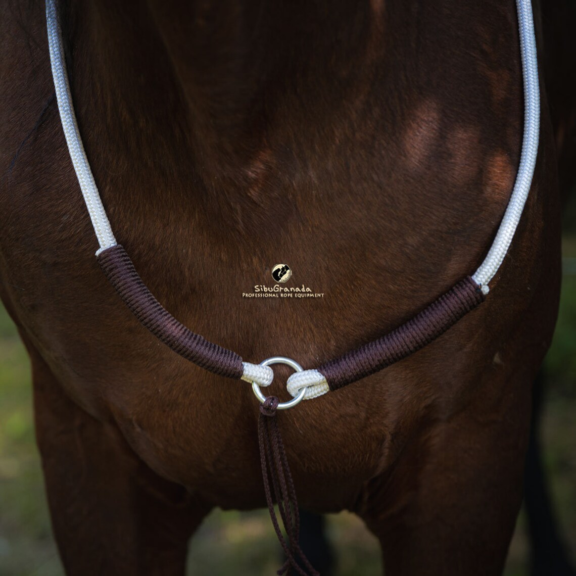 Horse NECK ROPE, Cordeo Sibugranada W&brown Heavy Duty Custom With Ring ...