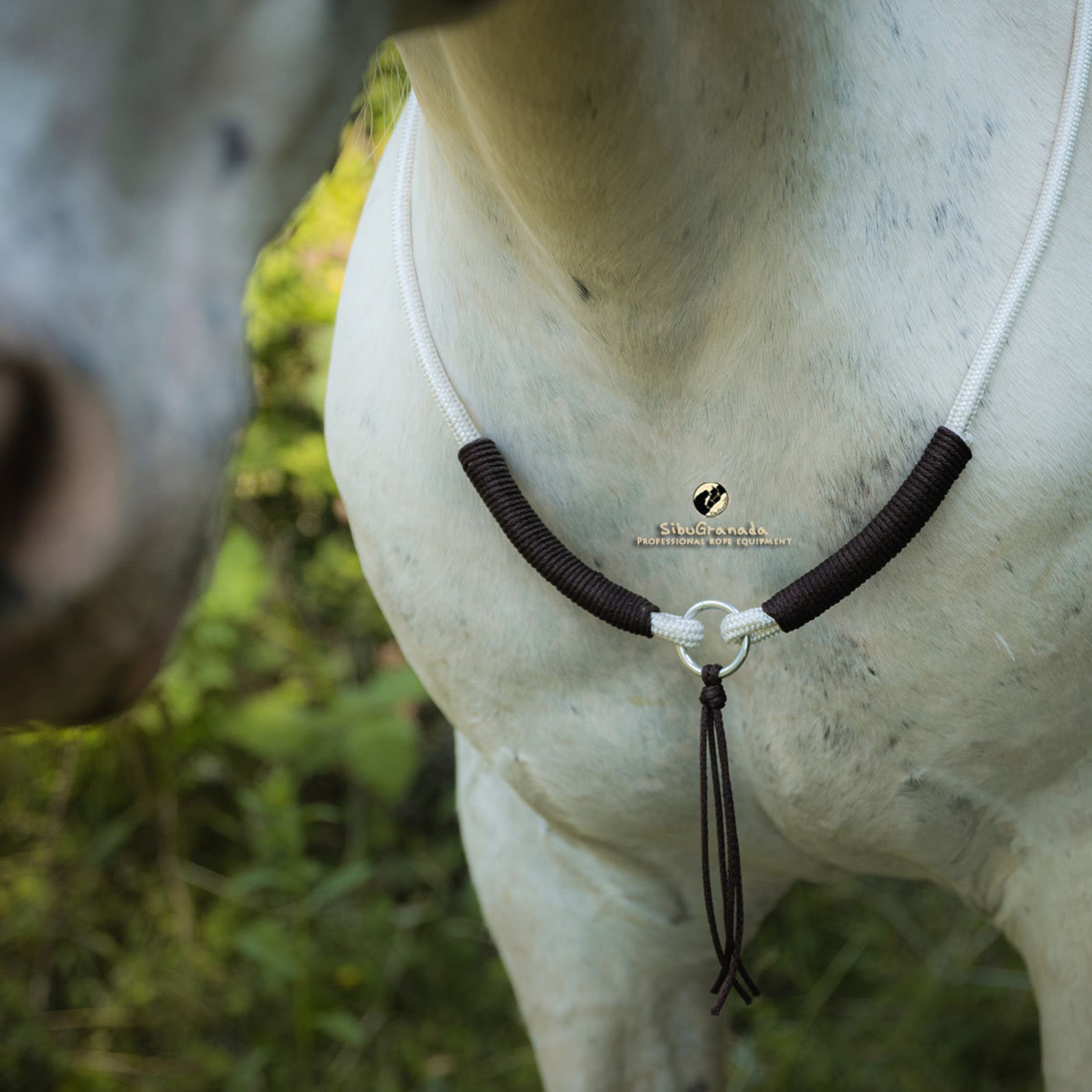 Horse NECK ROPE, Cordeo Sibugranada W&brown Heavy Duty Custom With Ring ...