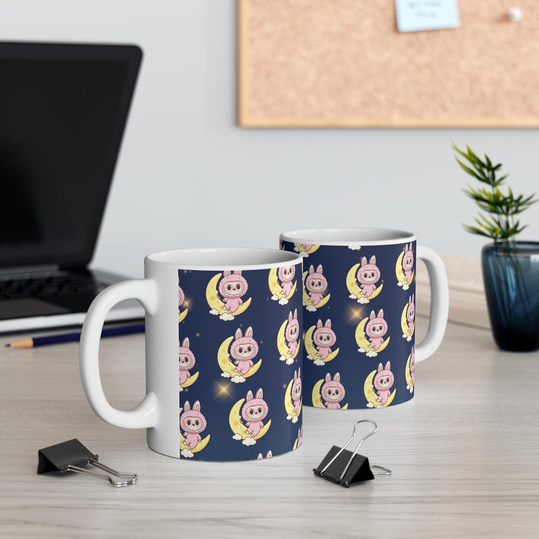 Moon Labubu Mug: Adorable Coffee Cup for Animal Lovers - Etsy
