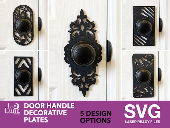 Door Handle Decorative Plates Digital Laser Ready File SVG - Etsy
