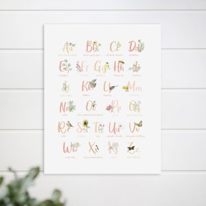 Garden Alphabet Poster/16x20 Print/homeschool Room/flower - Etsy