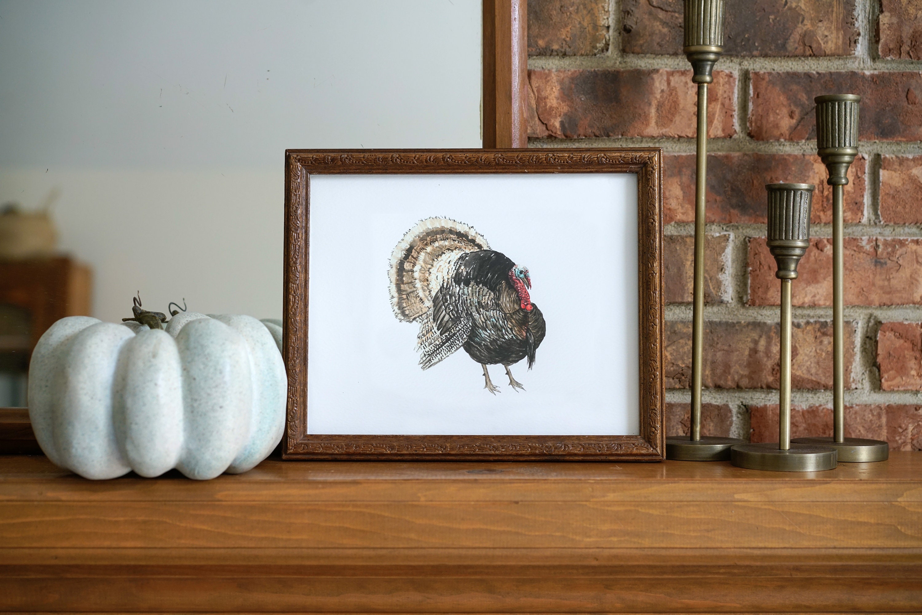 Wild Turkey Prints, 8x10 Watercolor Art, Thanksgiving Prints, Hunting ...