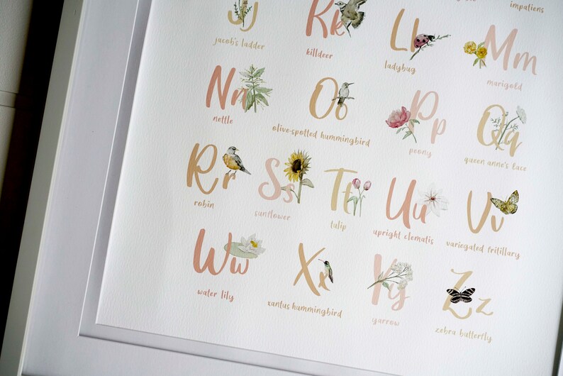 Garden Alphabet Poster/16x20 Print/homeschool Room/flower - Etsy