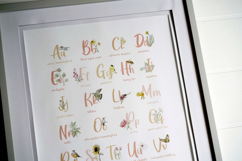 Garden Alphabet Poster/16x20 Print/homeschool Room/flower - Etsy