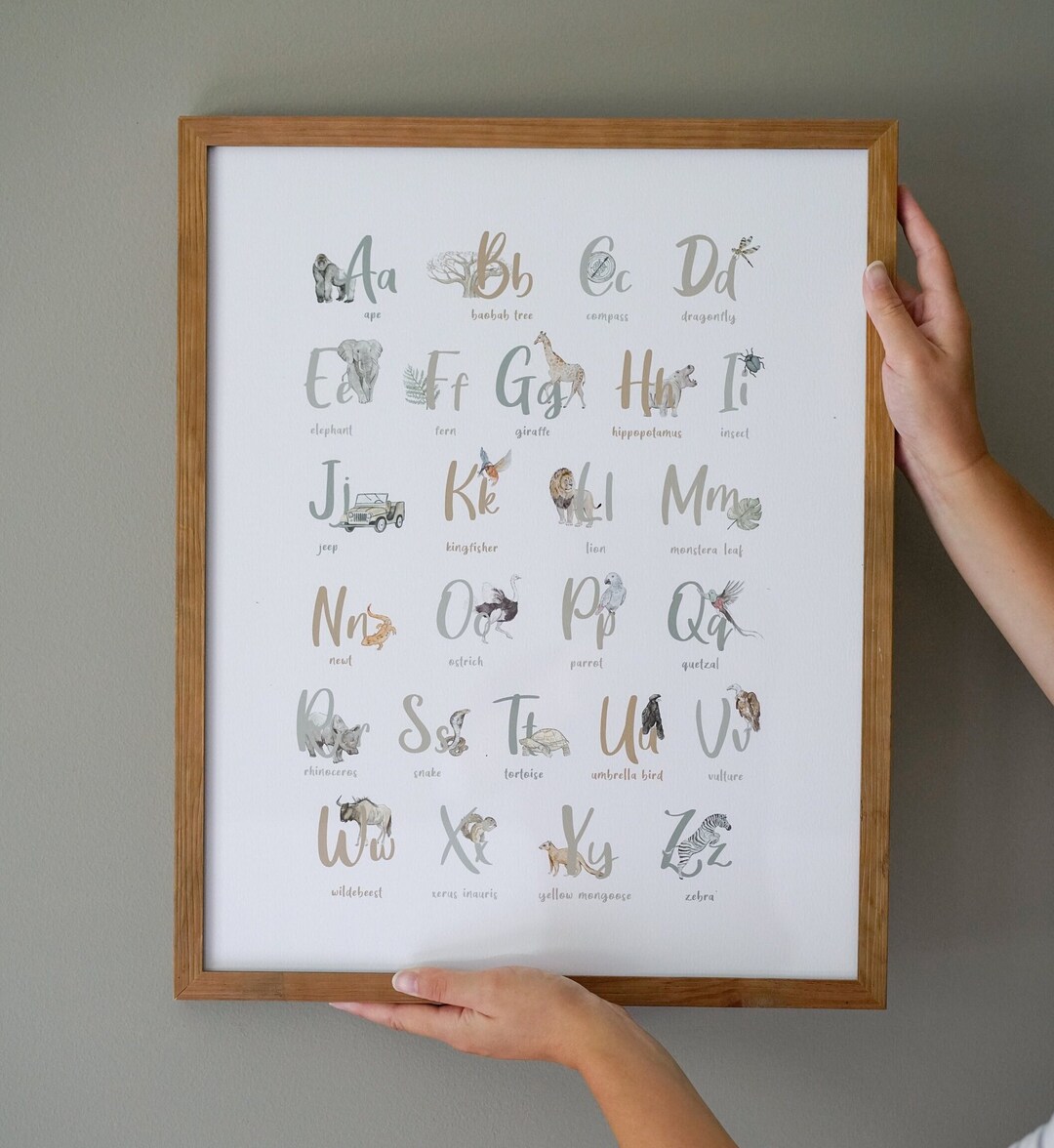 Safari Alphabet Poster/16x20 Print/homeschool - Etsy