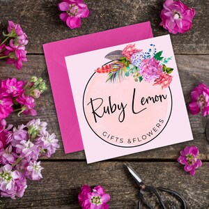 Premade Logo Floral Logo Boho Logo Wreath Logo Logo - Etsy