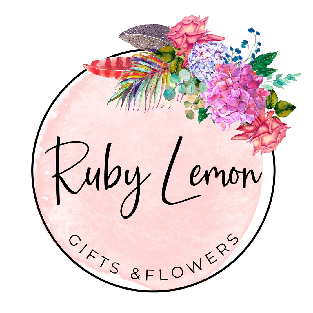 Premade Logo Floral Logo Boho Logo Wreath Logo Logo - Etsy