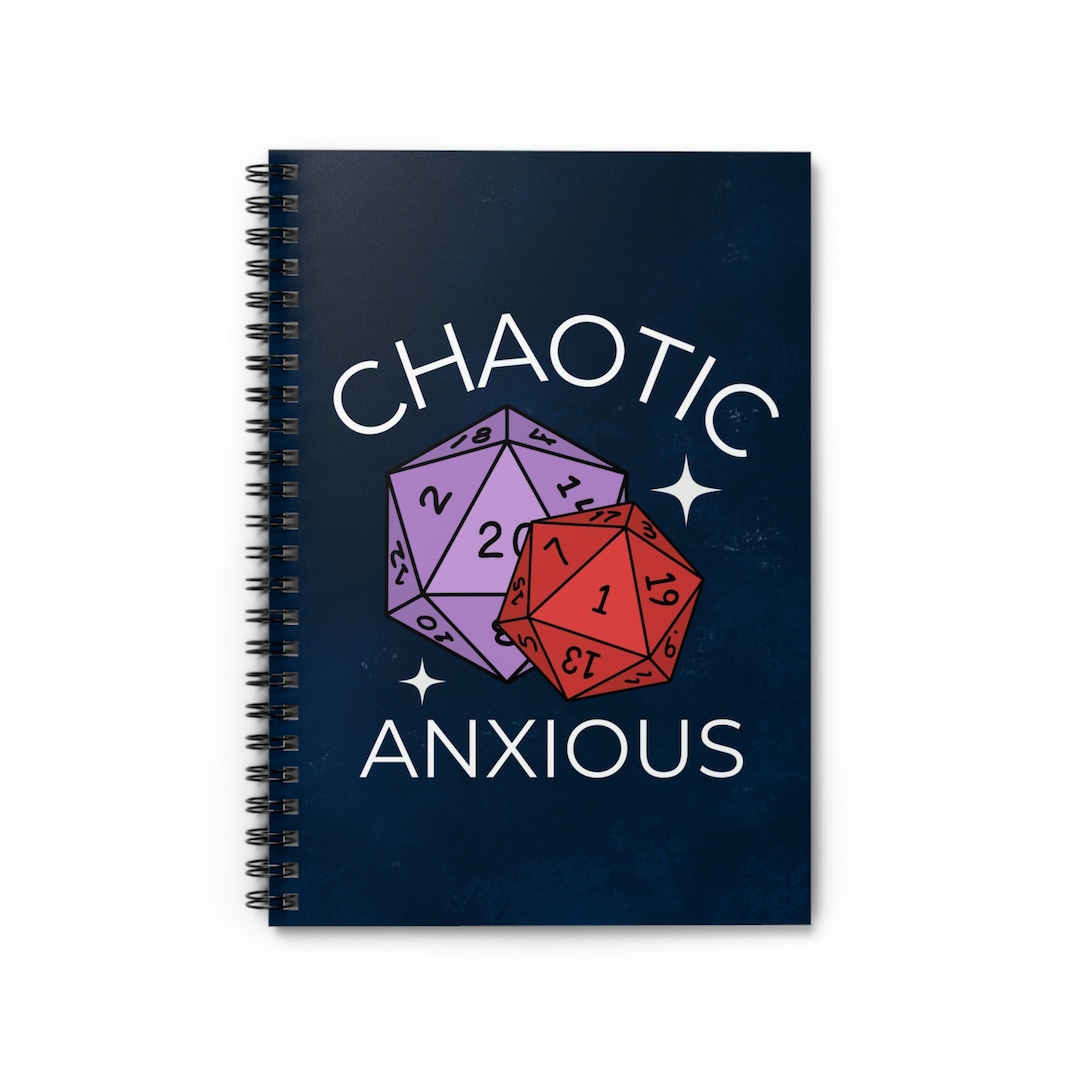 Mental Health Diary, Anxiety Notebook, Chaotic Anxious, Nerdy Dice ...