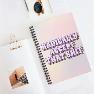 BPD Notebook, Radical Acceptance, DBT Notebook, Self Care Journal ...