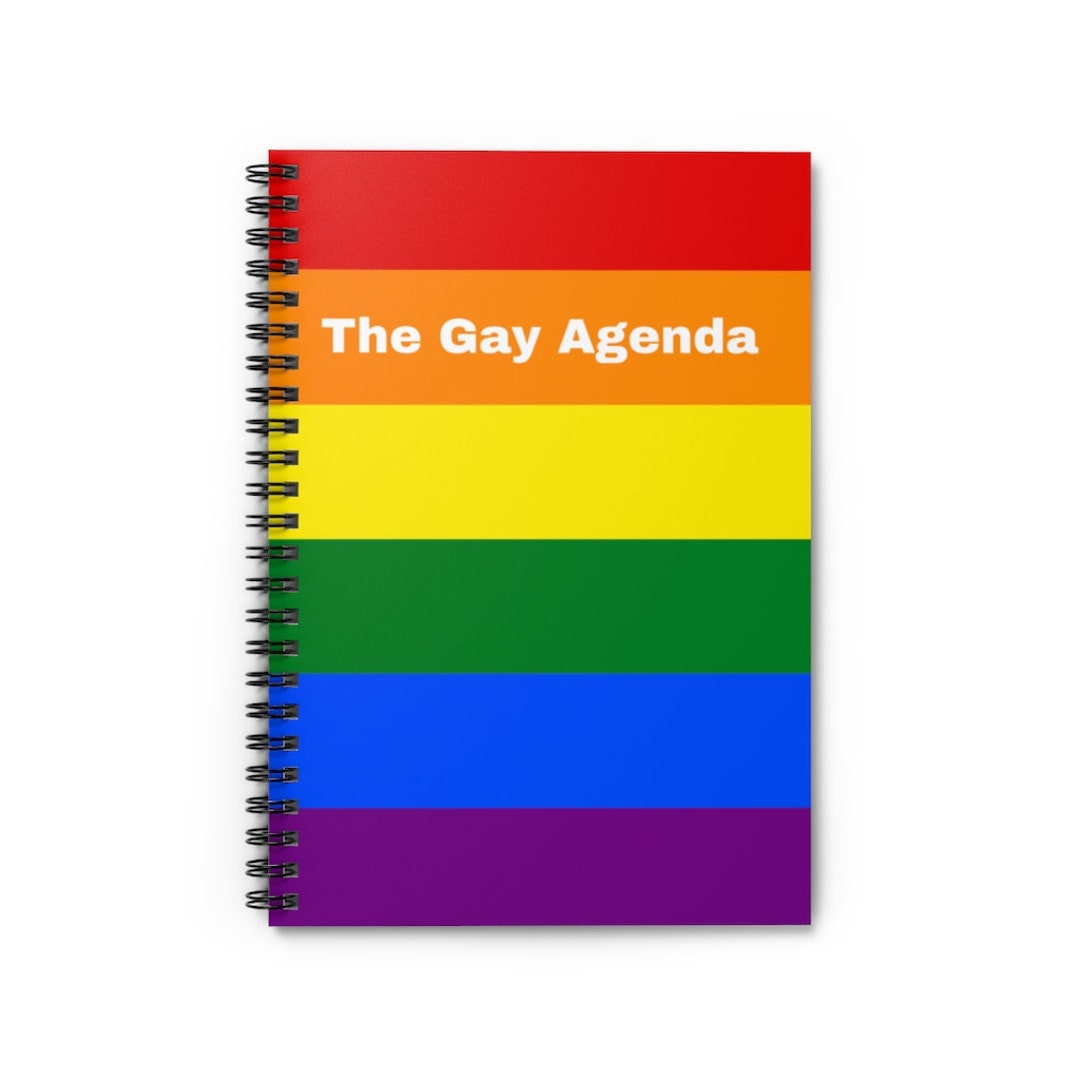 The Gay Agenda, Spiral Notebook, Lined Notebook, Funny LGBT Gift ...